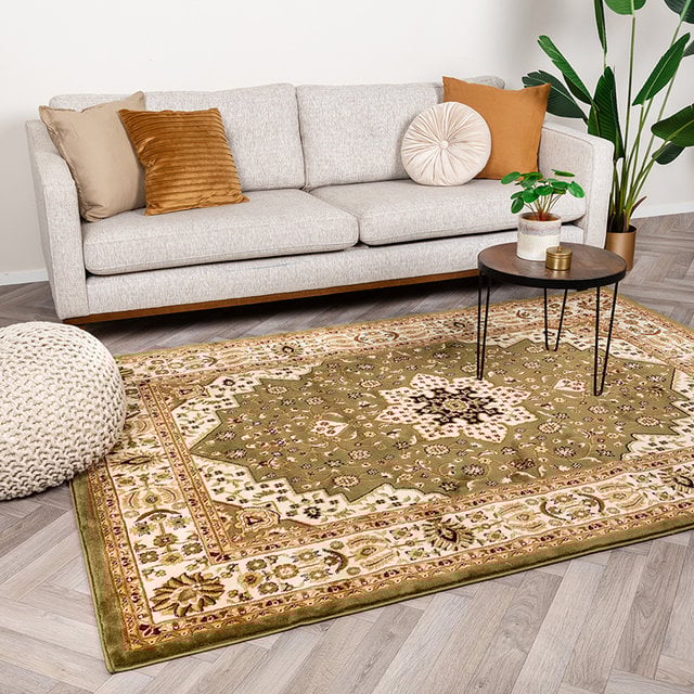 Perzisch tapijt - Rezah Oriental Olijfgroen | Oosters - Volero