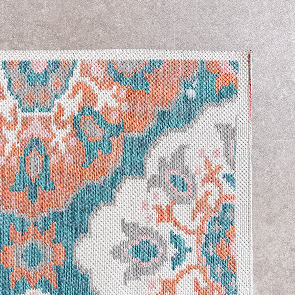Bohemian buitenkleed - Vedra Tile Blauw