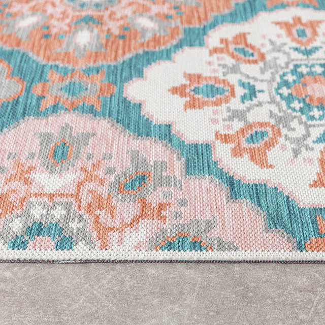 Bohemian buitenkleed - Vedra Tile Blauw