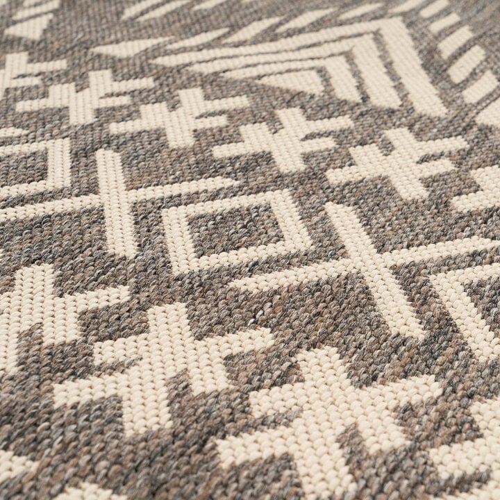 In- & Outdoor vloerkleed - Swash Geo 500 Bruin/Creme - Volero