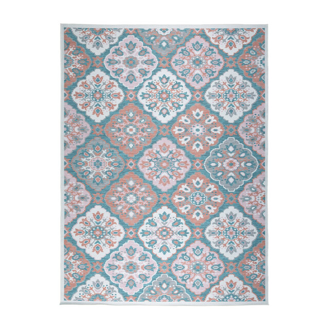 Bohemian buitenkleed - Vedra Tile Blauw - Volero
